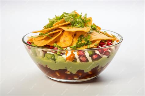 Tempting Aloo Papdi Chaat Chutney On White Background Papdi Chat Image