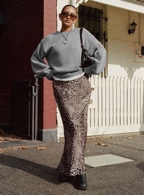 Manda Maxi Skirt Leopard Princess Polly