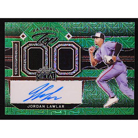 Jordan Lawlar 2021 Leaf Metal Draft Top Picks Green Mojo Pre Production