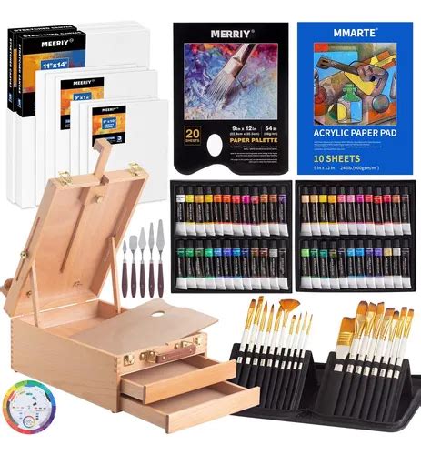 Pintura Acrílica Merriy Kit Completo Para Artistas Cuotas Sin Interés