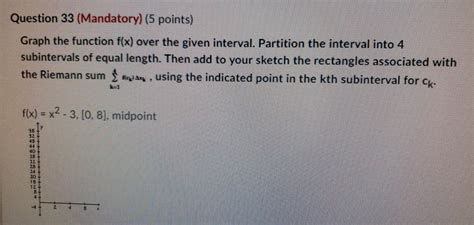 solved question 33 mandatory 5 points graph the function