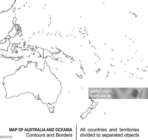 Blank Oceania Map