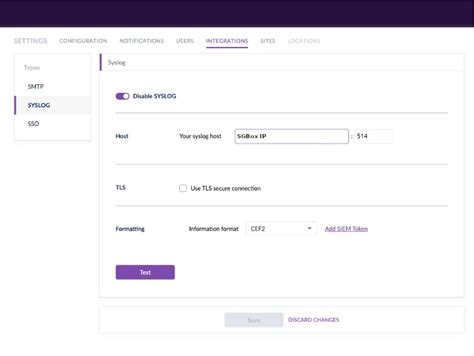 Syslog Configuration On Sentinel Sgbox Next Generation Siem And Soar