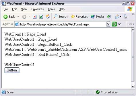 Event Bubbling From Web User Controls In ASP NET C