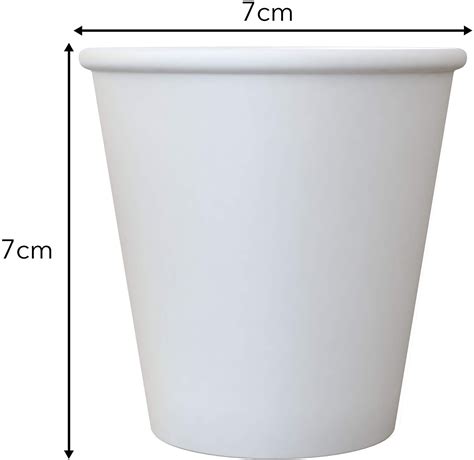 ერთჯერადი ქაღალდის ჭიქა ცხელი სასმელებისთვის თეთრი 6 5oz 180მლ 50 ცალი · საკანცელარიო