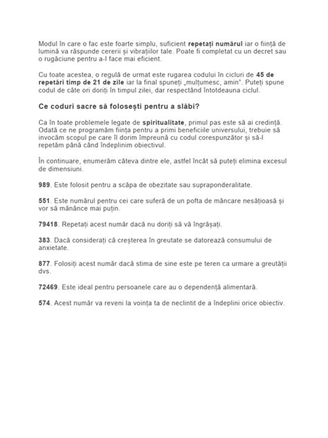 Coduri Sacre Pentru Slabit Pdf