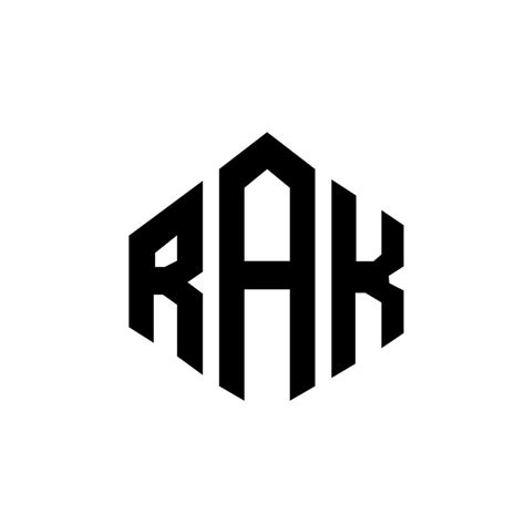 diseño de logotipo de letra rak con forma de polígono diseño de logotipo en forma de cubo y