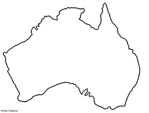 Coloring Map Of Australia Flag Simple Map Of Australia Single Color Outside