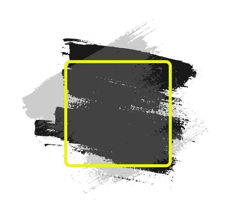 Premium Vector Hand Drawn Textbox With Grunge Brush Stroke Texture