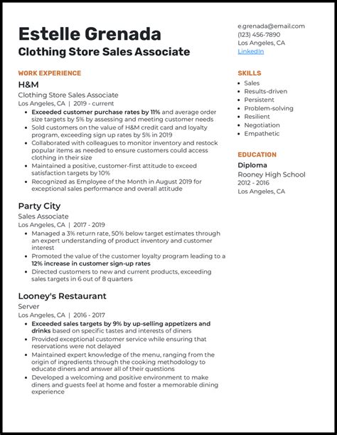 7 Sales Associate Resume Examples For 2026