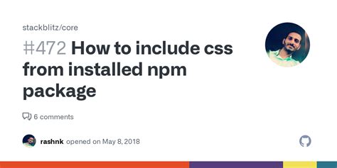 how to include css from installed npm package · issue 472 · stackblitz core · github