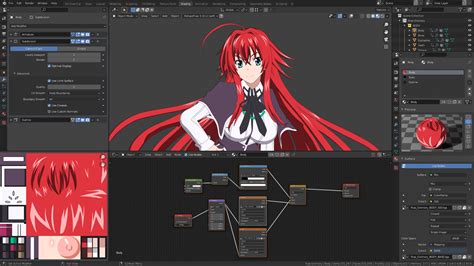 Artstation Rias Gremory High School Dxd 3d Model Blender Resources