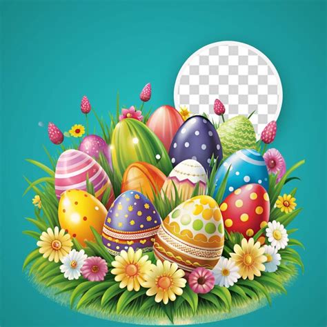 Premium Psd Top View On Beautiful Ester Eggs