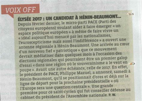 Philippe Mazuel Et Pace Dans La Presse Philippe Mazuel 2017