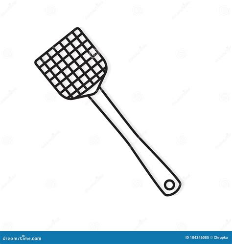 Fly Swatter Icon Stock Vector Illustration Of Squash 184346085