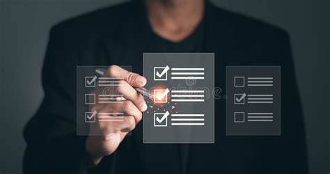 Survey Form Concept Questionnaire With Checkboxes Stock Image Image