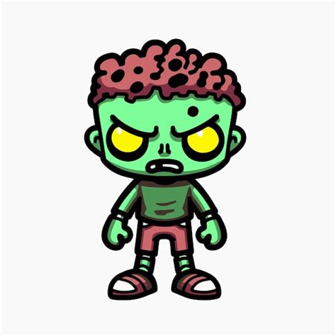 Zombies Chibi Vecteur Premium