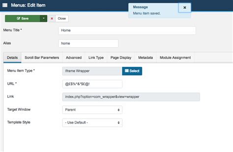 Joomla Issue Tracker Joomla Cms 18725 40 Iframe Wrapper Url