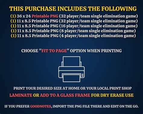4 8 16 32 Single Elimination Brackets Printable Cornhole Tournament