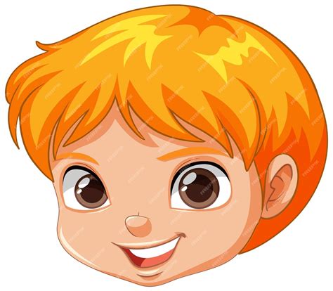 Premium Vector Cute Boy Face Smiling