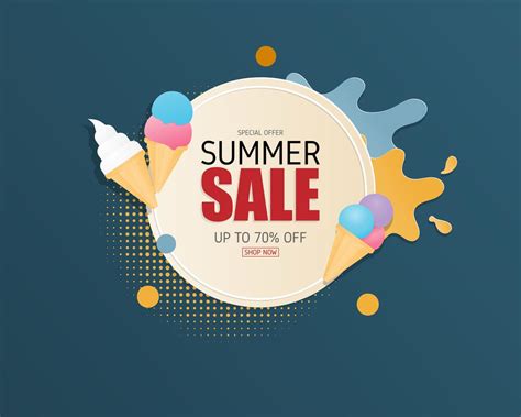 Summer sale banner background in paper cut style. Vector illustration design. poster. flyer ...