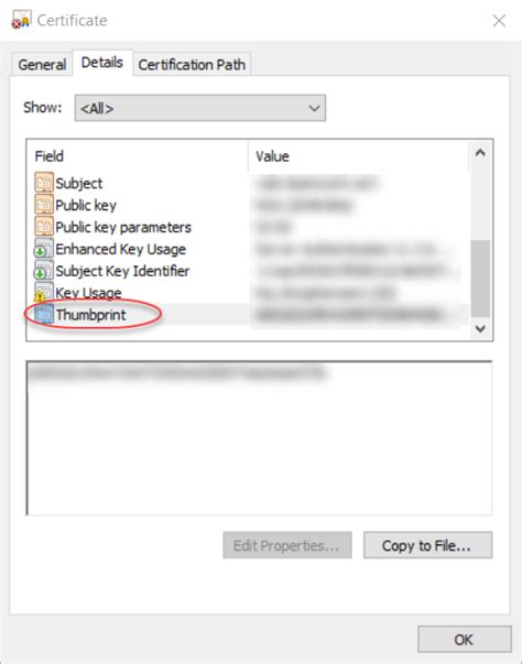 How To Find Primary And Secondary Thumbprint For X509 Self Sign