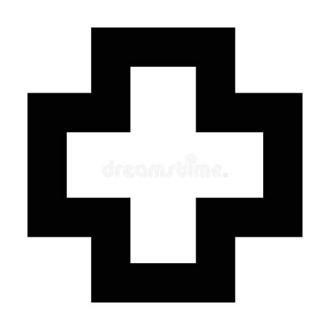 Cross Symbol Shape Vector Icon For Creative Graphic Design Ui Element Stock Vector