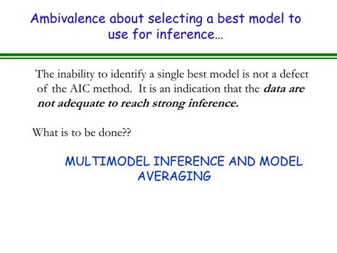 Ppt Lecture 4 Model Selection And Multimodel Inference Powerpoint Presentation Id4218245