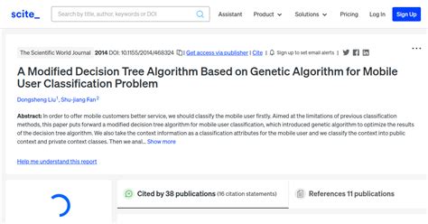 A Modified Decision Tree Algorithm Based On Genetic Algorithm For