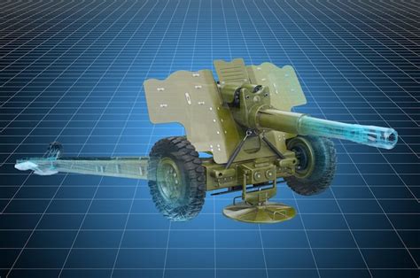 Modelo Cad De Visualização 3d Do Conceito De Engenharia Militar De Obus