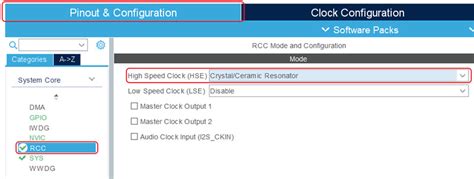 STM32 и RCC Настройки тактирования в STM32CubeMx