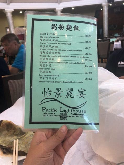 Menu At Pacific Lighthouse Restaurant Alameda