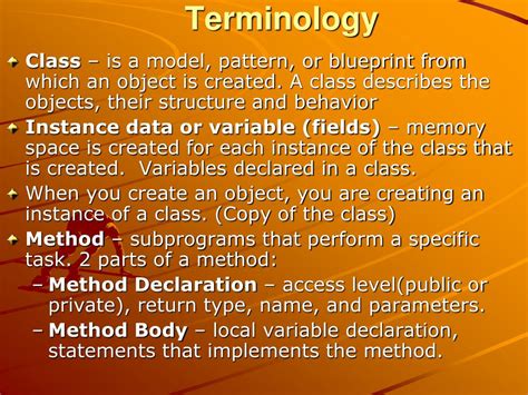 Ppt Classes Methods And Objects Powerpoint Presentation Free