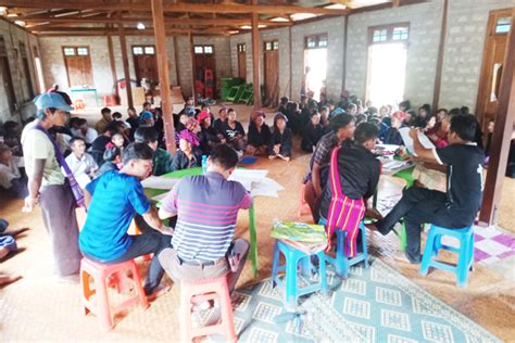 မောက်မယ်မြို့နယ်၌ ပန်းခင်းစီမံချက် ၂ ဖြင့် ကျေးရွာအရောက်ကွင်းဆင်းဆောင