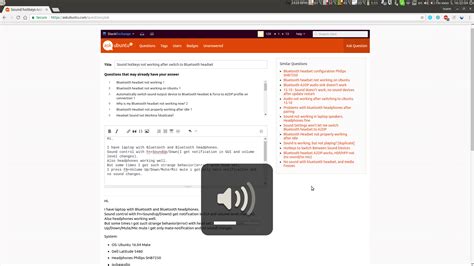 Pulseaudio Sound Hotkeys Not Working After Switch To Bluetooth