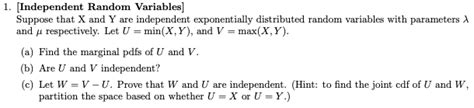 Independent Random Variables Suppose That X And Chegg