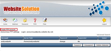 How To Create Ftp User Account In Directadmin Website Solution