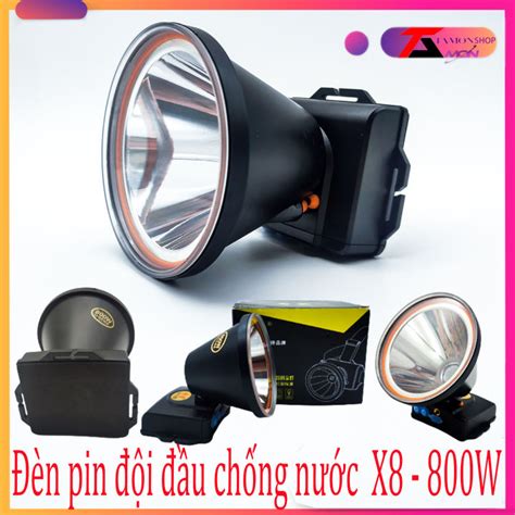 Đèn đội đầu chống nước tuyệt đối đèn pin đội đầu led sạc điện chiếu xa chịu lực tốt bền bỉ theo