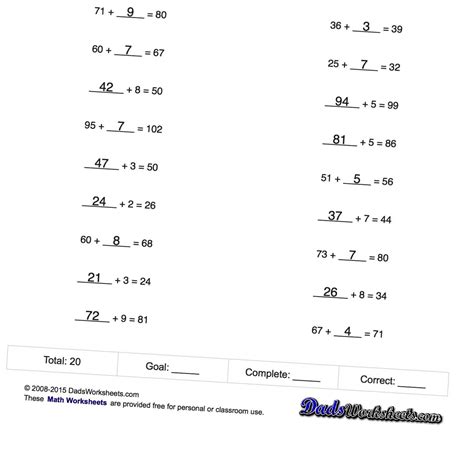 Algebra Math Worksheets With Answers