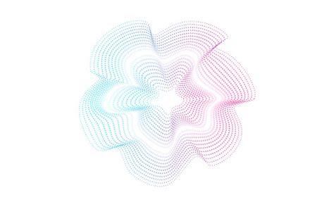 여러 가지 빛깔의 네온 음파 점 선 미니멀한 사운드 라인 방사형 스펙트럼 뮤지컬 포스터와 배너를 위한 화려한 커버 방사형 스펙트럼 벡터 일러스트 레이 션 3차원 형태에 대한