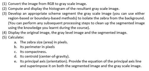 Solved Given The Following Image Provided In A Separate