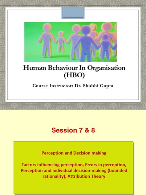 Session 7 8 Perception And Individual Decision Making Pdf Perception Decision Making