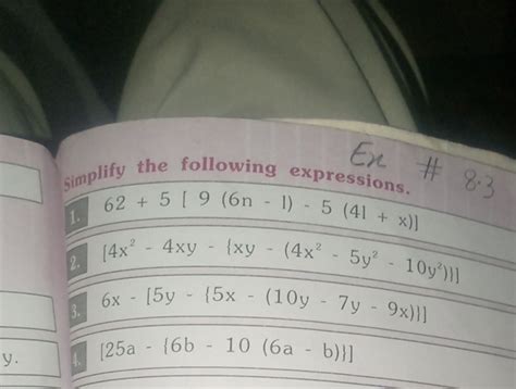 Ex Simplify The Following Expressions1 625 96n−1−541x 2 4