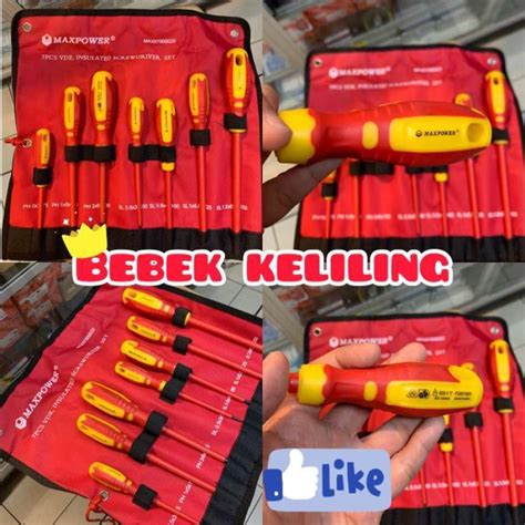 Promo Obeng Listrik Set Power Insulation Screwdriver Set Obeng Set