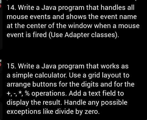 Solved 14 Write A Java Program That Handles All Mouse