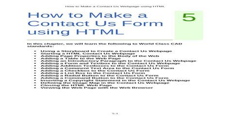 pdf how to make a simple web page using html ch05 pdfcareers web page
