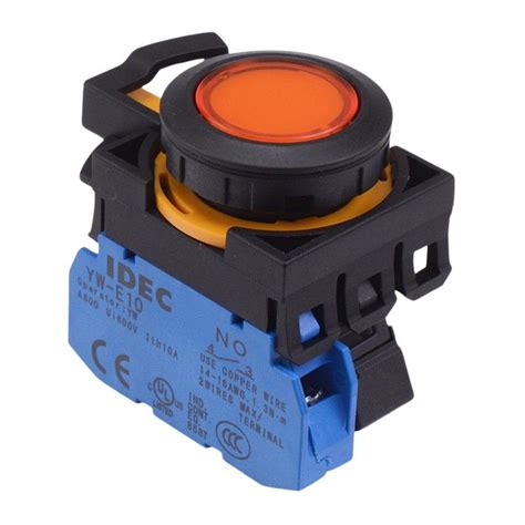 Cw1l A1e10q4a Amber 24v Illuminated Maintained Push Button Switch 1no