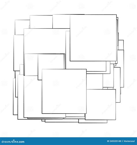 Random Rectangles Structure Vector Composition Pattern Stock Vector Illustration Of Cubist