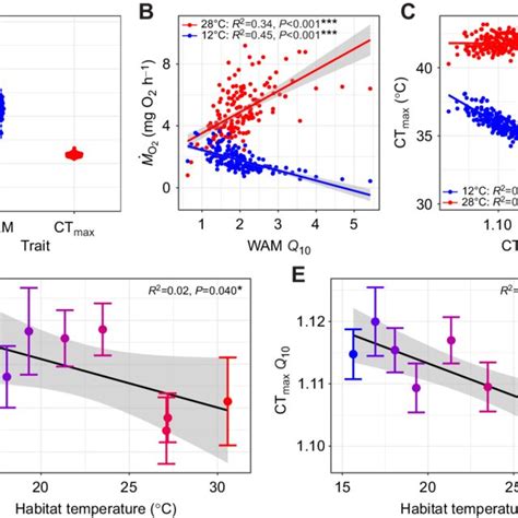 Habitat Temperature Significantly Influences Metabolic Rate And Thermal Download Scientific