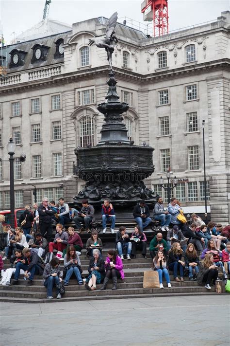 Eros Statue Piccadilly Circus London Editorial Image Image Of City